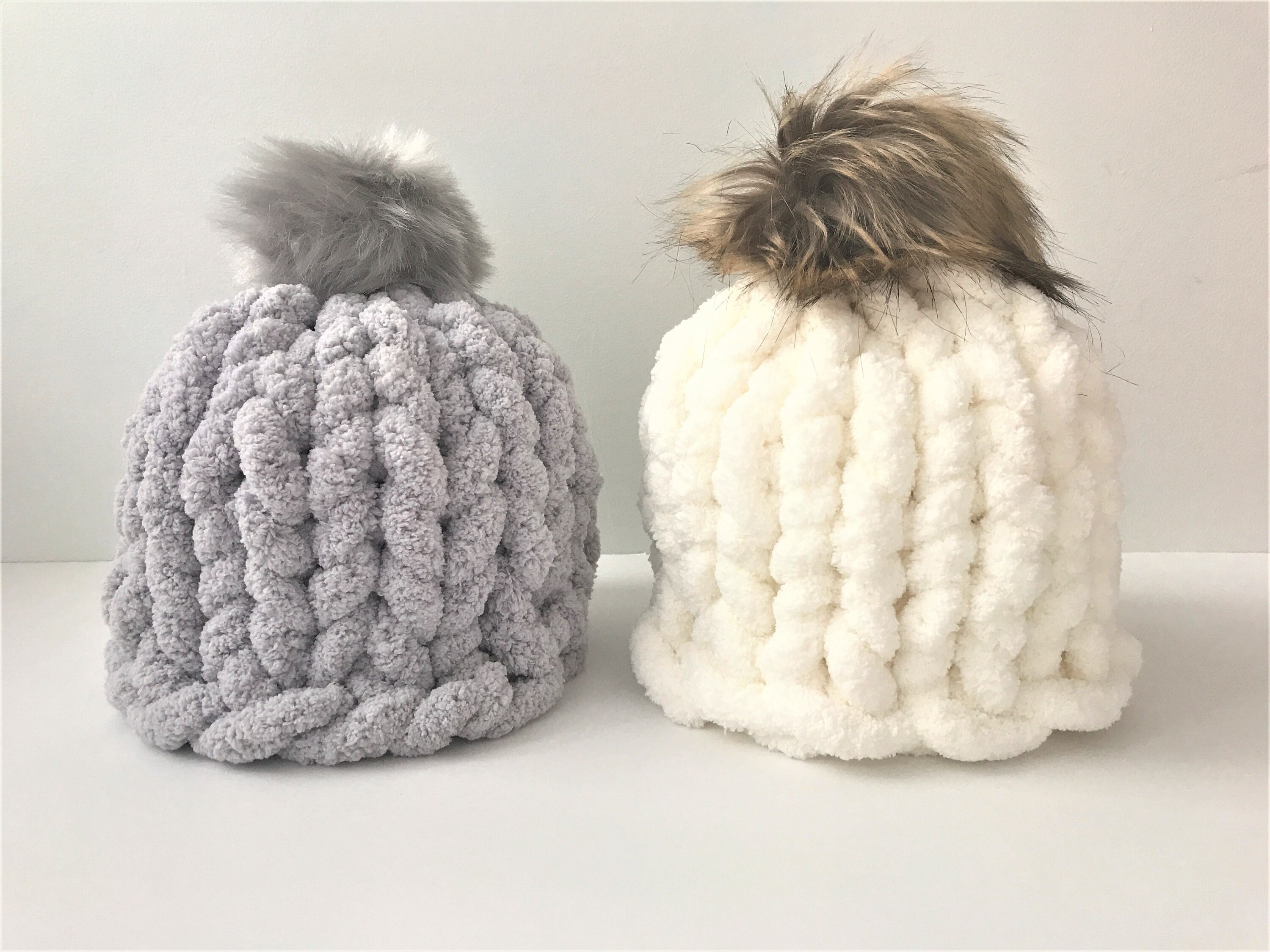 DIY Knit Kit, Hand Knit Kit, Chunky Knit Hat Kit, Soft Chenille Beanie ...