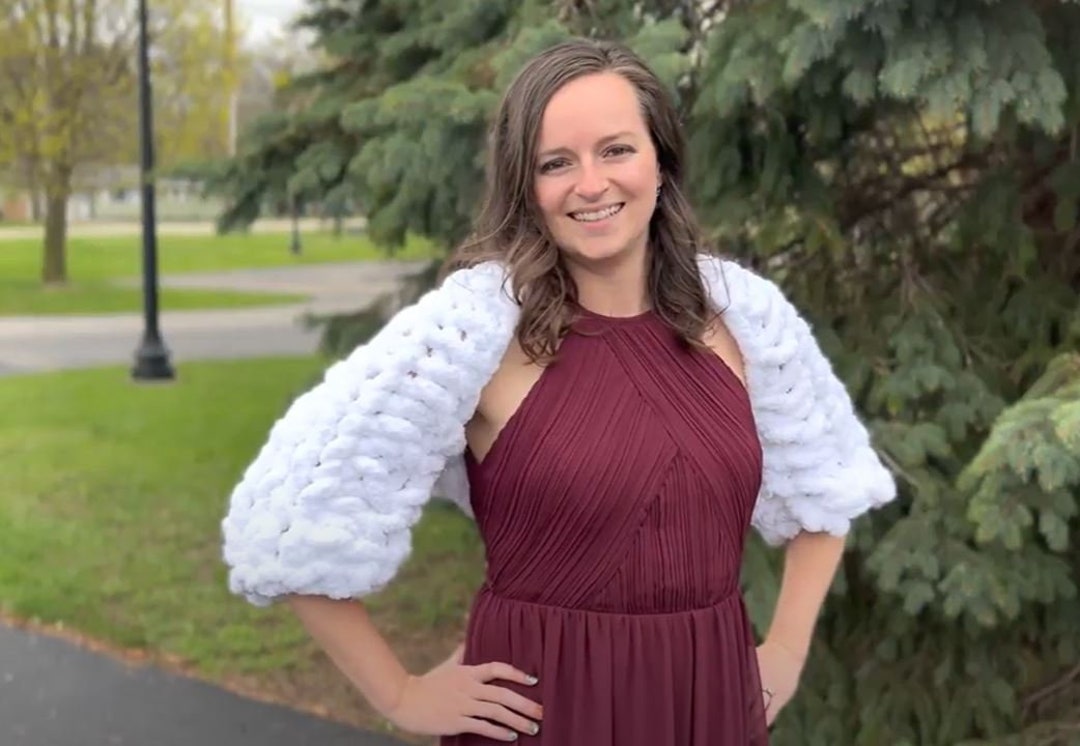 Shrug, Prom Cape, Hand Knit Bolero / Shrug / Cape / Wrap / Jacket ...