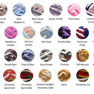 Chenille Yarn FREE SHIPPING Mixed Colors Chunky Chenille - Etsy