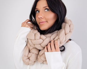 Knit Chain Scarf | Etsy