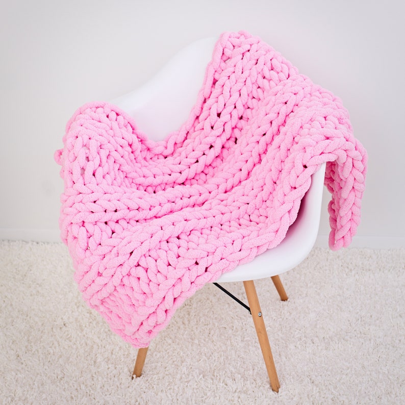 Chunky Knit Blanket Chenille Yarn Blanket Chunky Chenille - Etsy Chunky Knit Blanket Chenille Yarn Blanket Chunky Chenille - Etsy