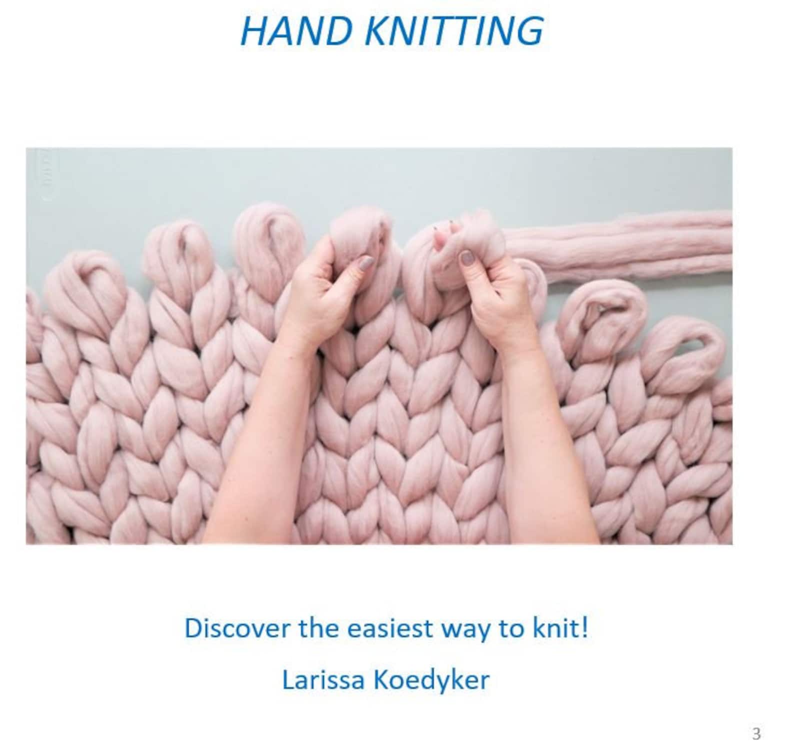 Hand Knitting Book, Easy Knitting Guide - Etsy