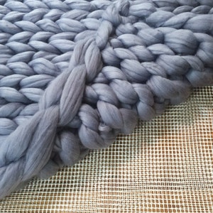 Chunky Rug, Chunky Knit Carpet, Giant Knit Throw, Jumbo Knit Carpet ...