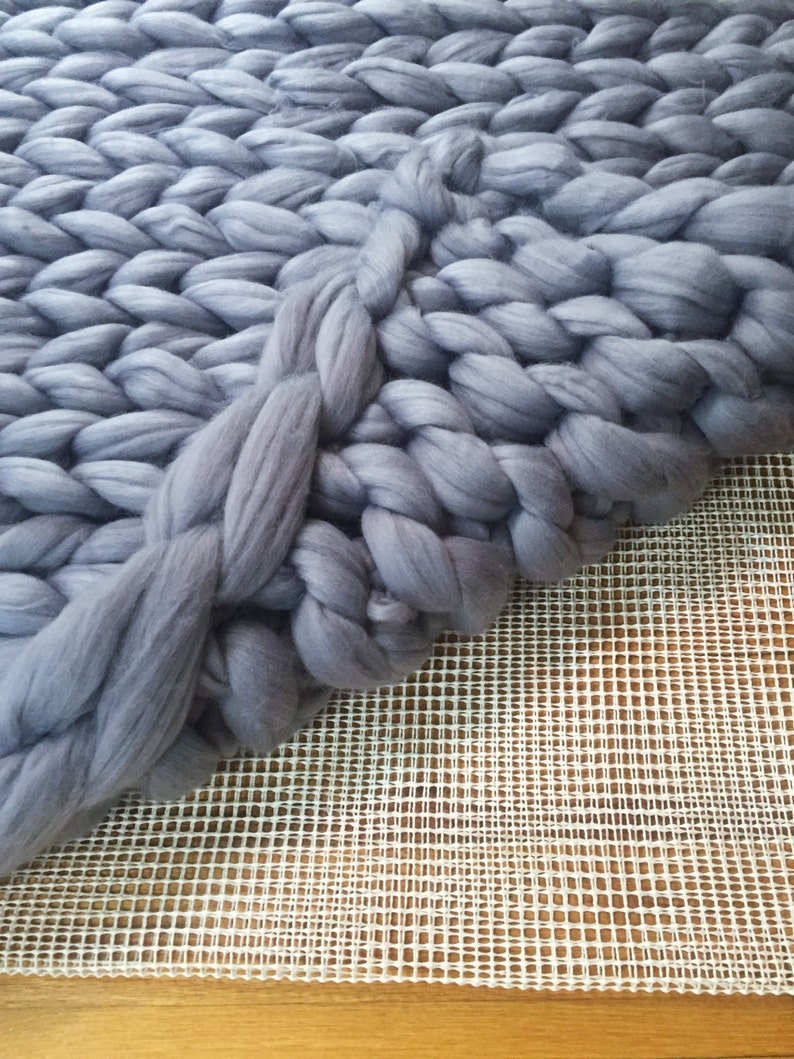 Chunky Rug, Chunky Knit Carpet, Giant Knit Throw, Jumbo Knit Carpet ...
