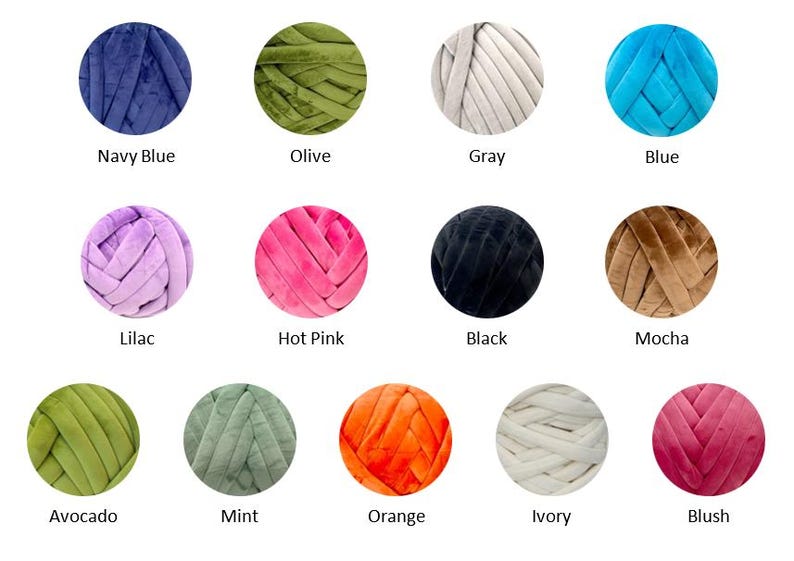 Chunky Velvet Tube Yarn, Jumbo Knit, Arm Knitting - Etsy