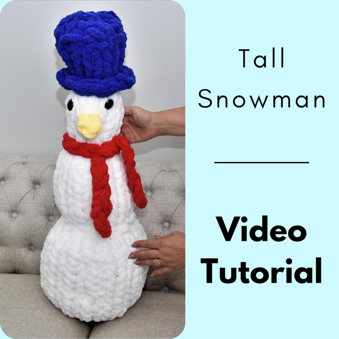 TALL SNOWMAN, Video Tutorial, Hand Knitting - Etsy