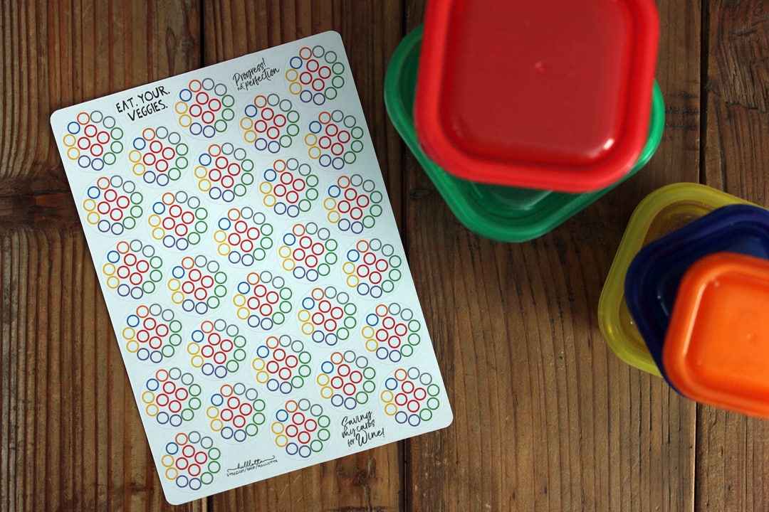 Portion Control Tracker Stickers: 21 Day Fix, Ultimate & Vegan Fix - Etsy