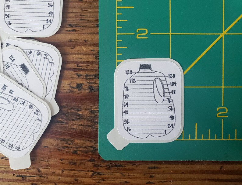 Water/hydration Tracker Stickers || Pack of 31 Individually Cut 1.5" X ...