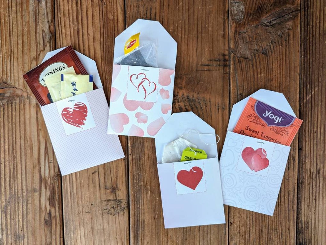 Printable Tea Bag Pouches With Punny Tea Sayings Fast DIY Valentine ...
