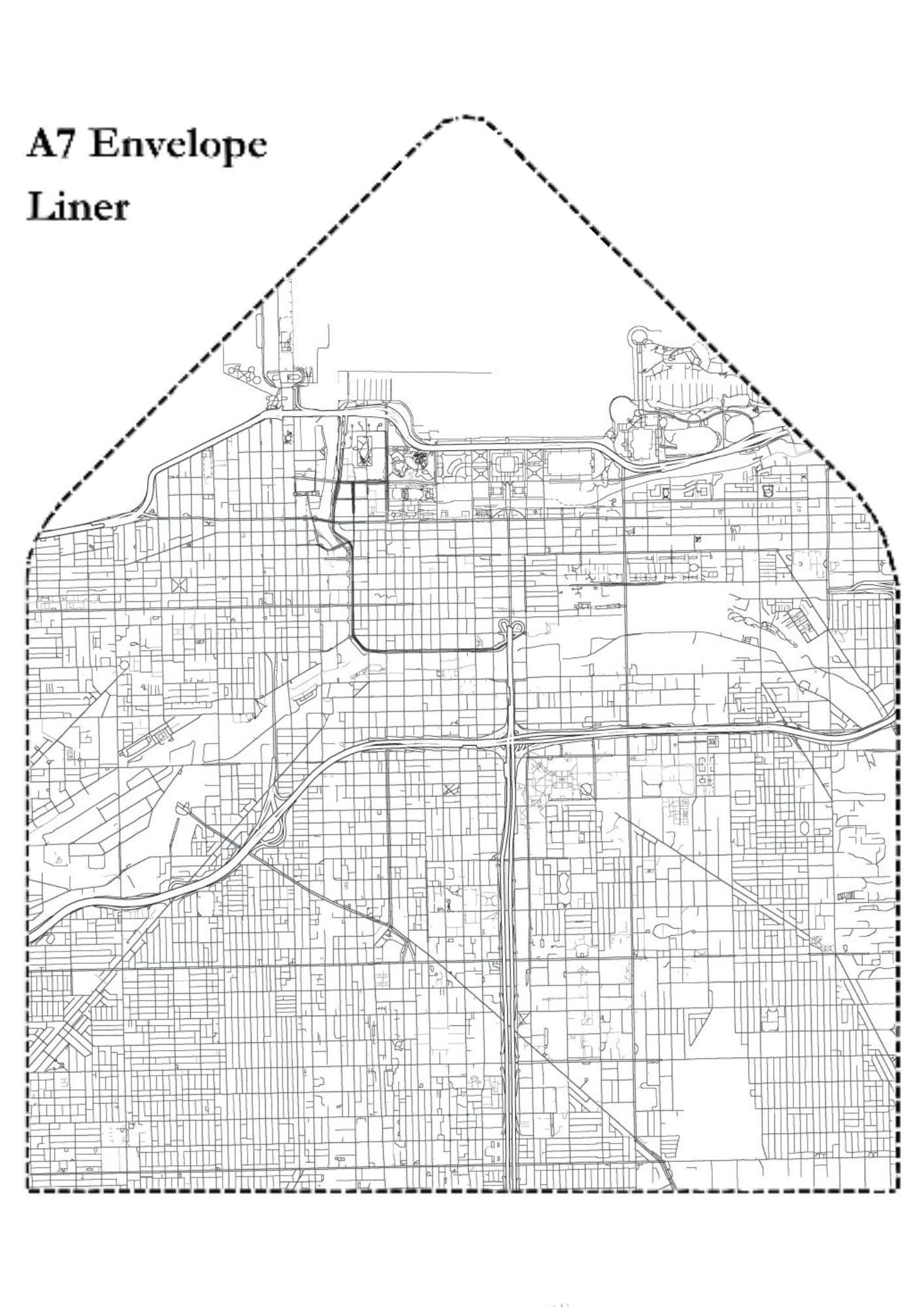 Chicago Street Map Envelope Liner (digital Download) 8 Styles/sizes - Etsy