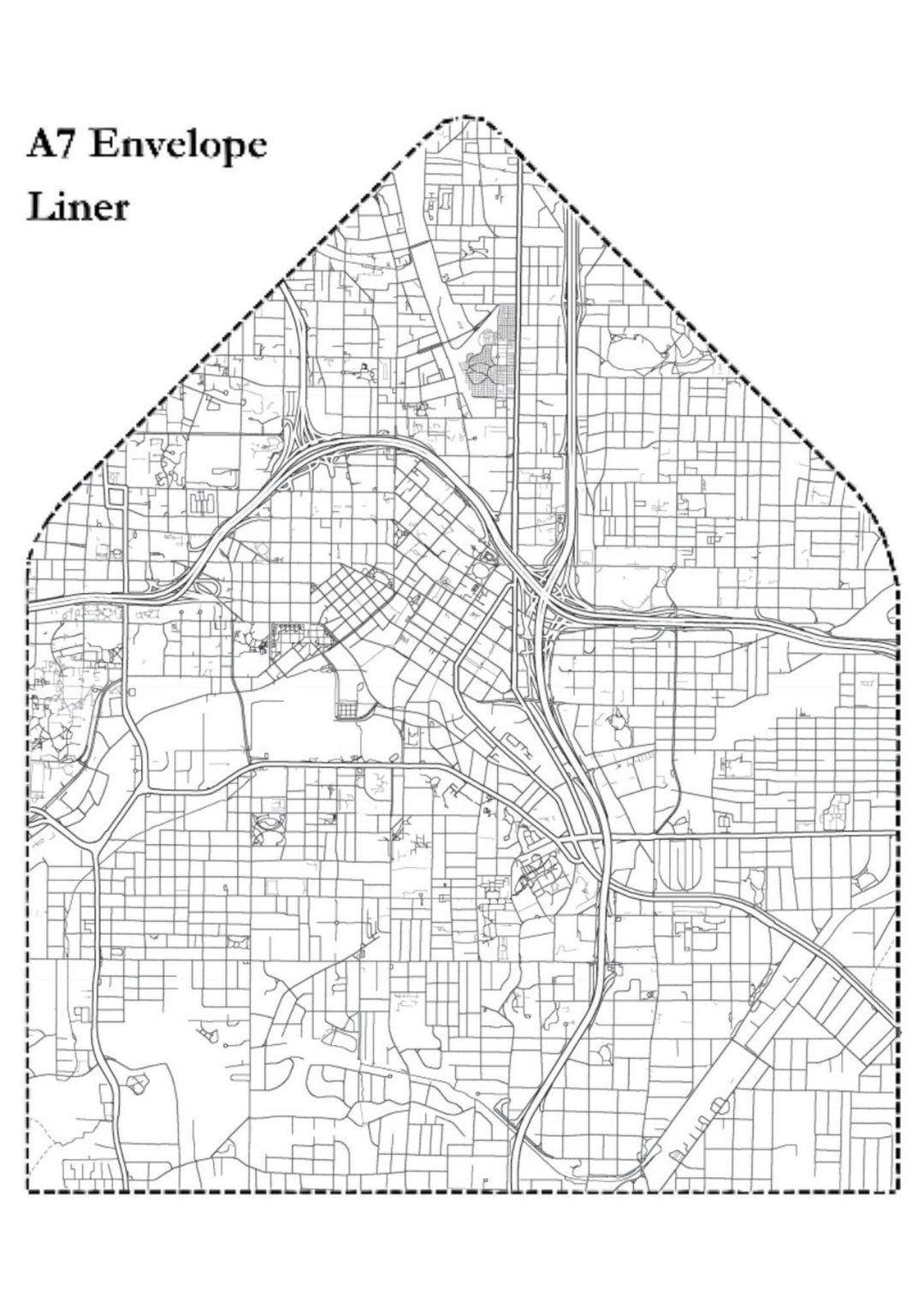 Atlanta Street Map Envelope Liner (digital Download) 8 Styles/sizes - Etsy