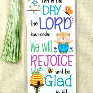 Set of Four Children's Bible Verse Bookmarks, Bible Scripture Bookmarks ...