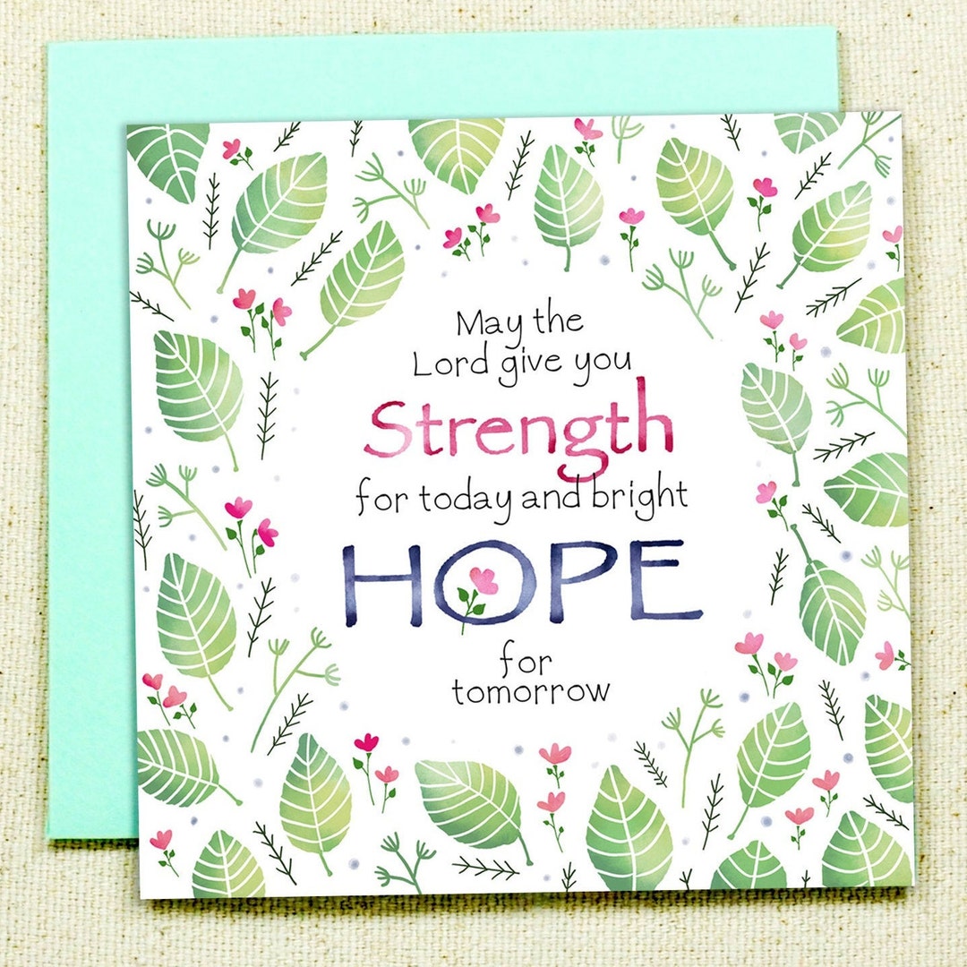 Christian Encouragement Note Card Featuring Words From the Hymn great ...