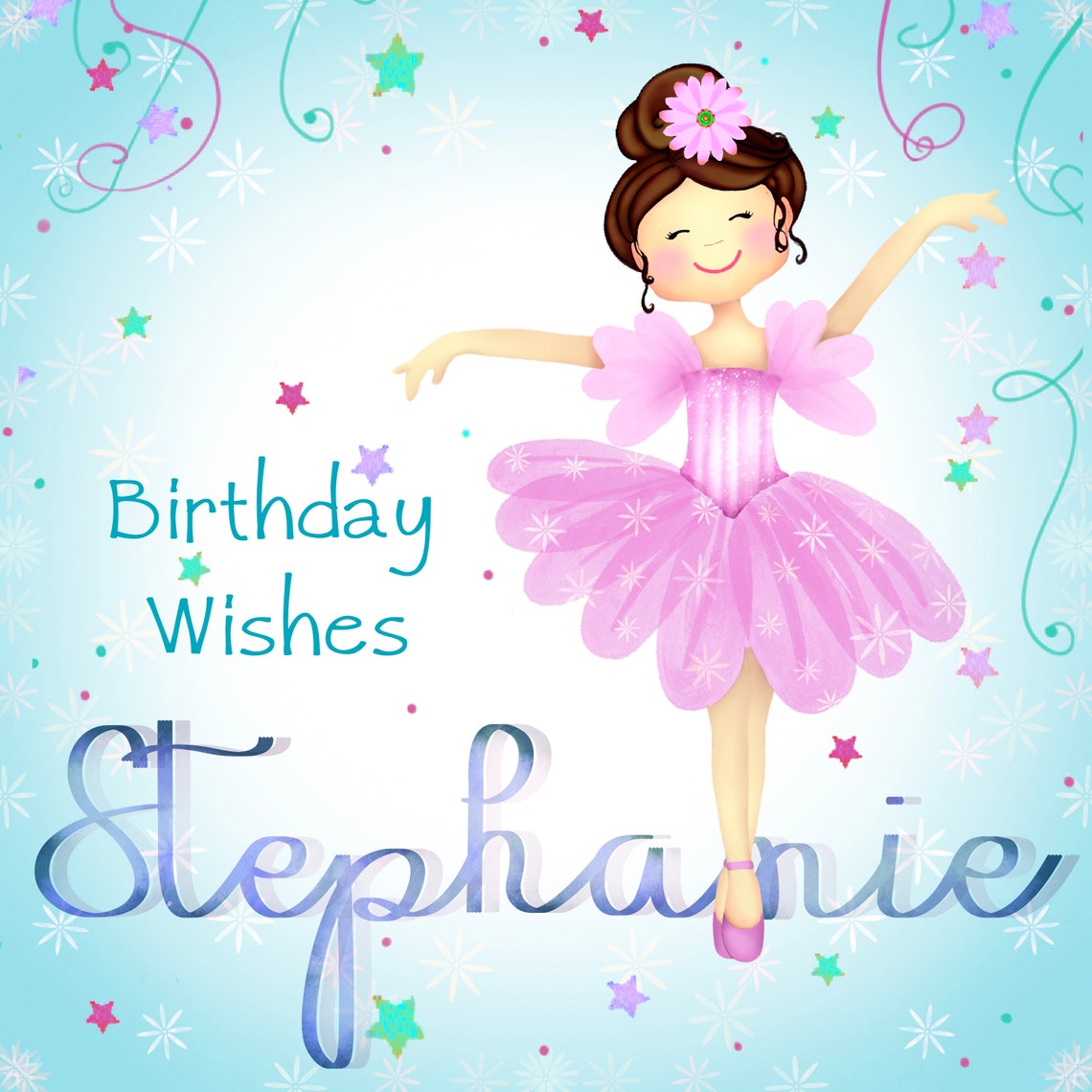 Personalized Children's Birthday Card Featuring a Cute - Etsy