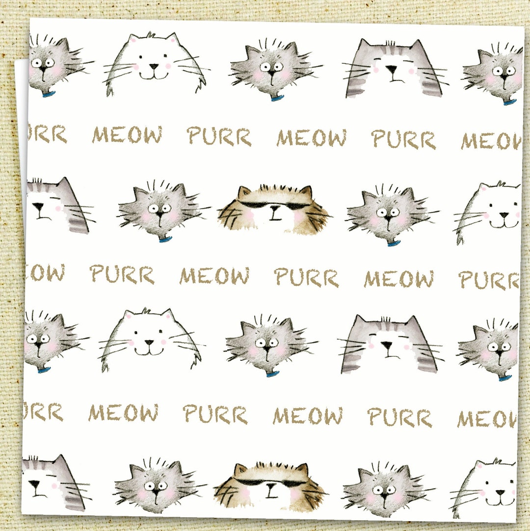 Cute Cat Note Card, Cat Lover's Note Card - Etsy