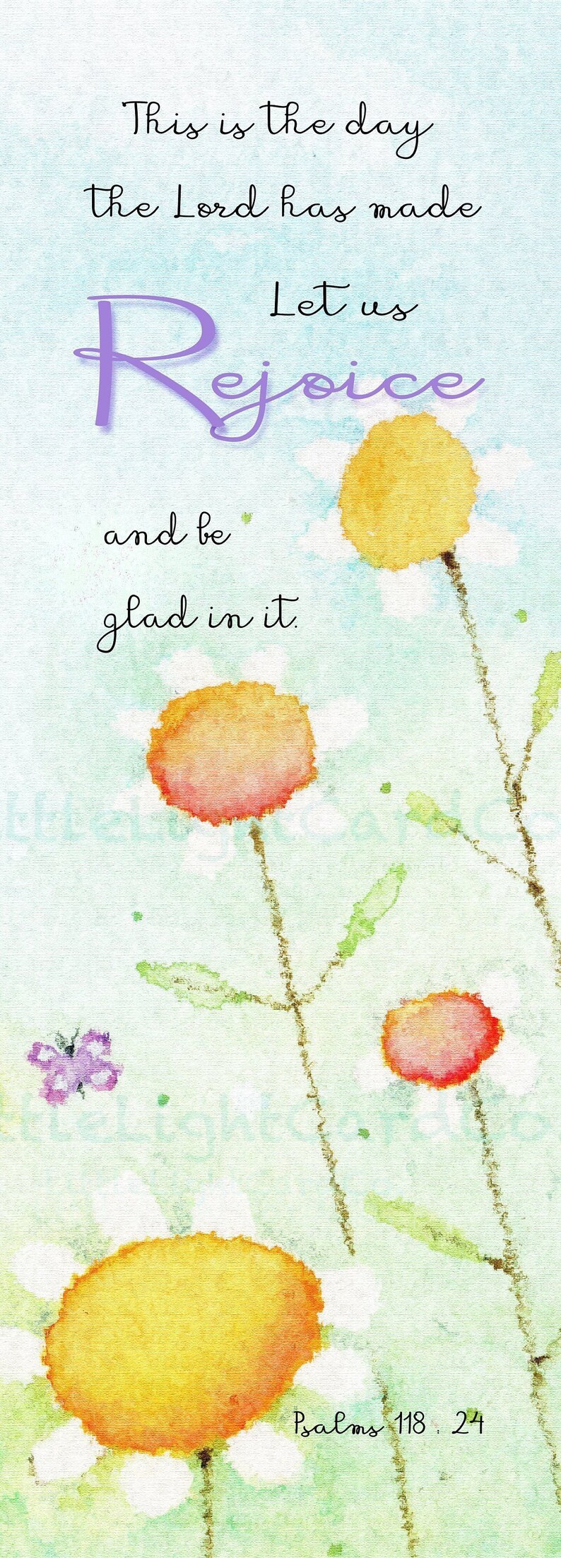 Floral Bible Scripture Bookmark Bible Verse Bookmark Psalms | Etsy