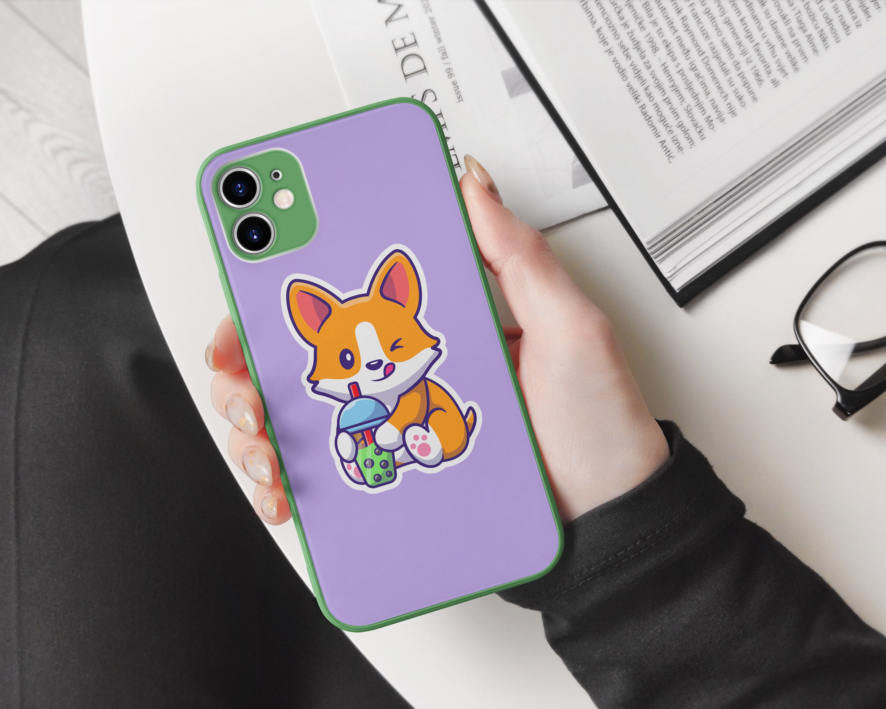Corgi Bubble Tea Cute Corgi Sticker Corgi Boba Corgi - Etsy