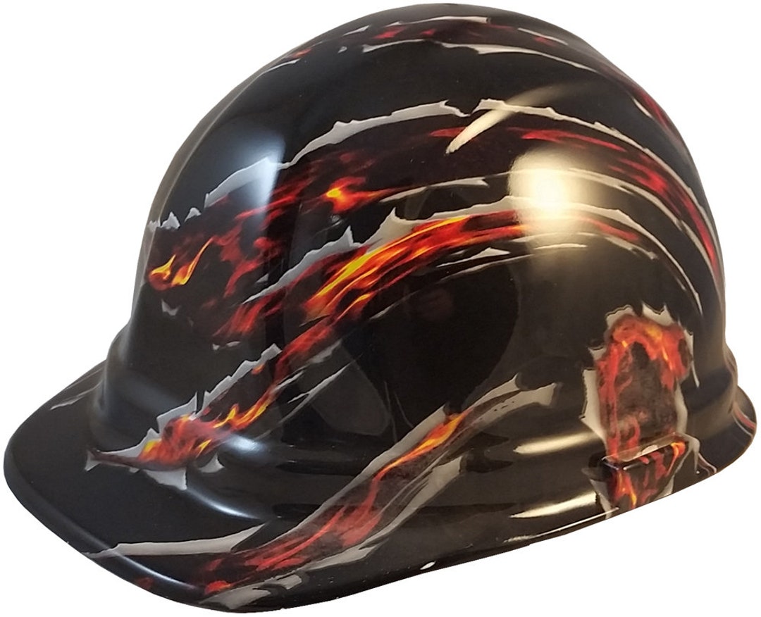 Rip and Tear Hydro Dipped Cap Style Hard Hat With Tote - Etsy