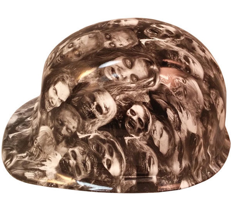 Real Zombie Hydro Dipped Cap Style Hard Hat White With Tote - Etsy
