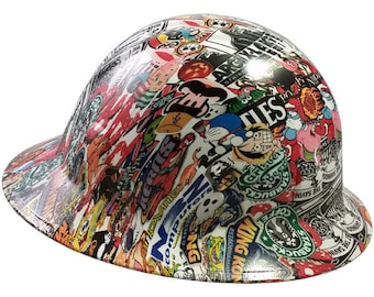 Sticker Bomb 4 Design Hydro Dipped Cap Style Hard Hat With - Etsy