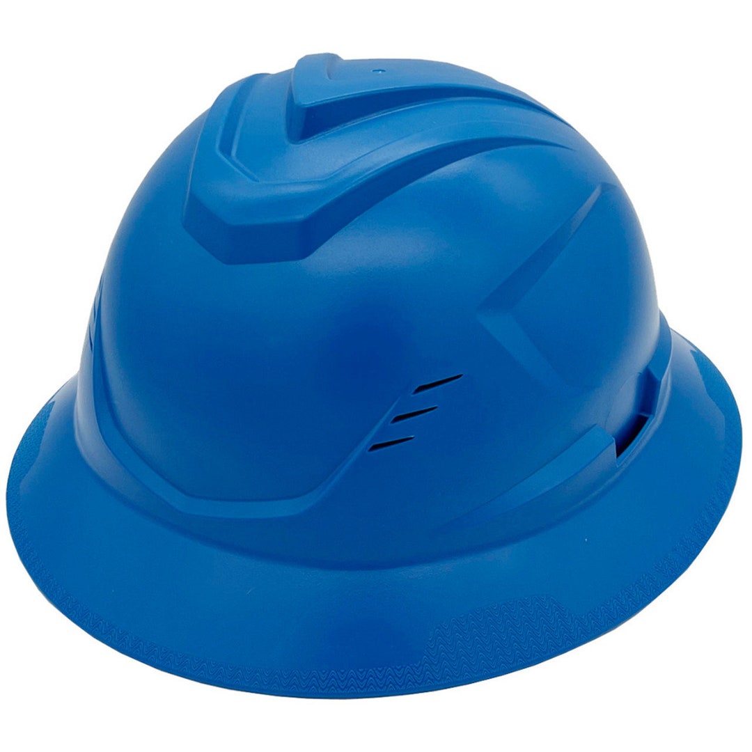 MSA Full Brim C1 Vented Hard Hats With 4 Point Ratchet Suspensions Blue ...