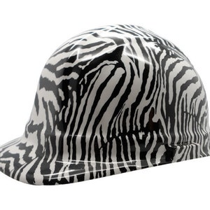 White Zebra Hydro Dipped Cap Style Hard Hat With Tote - Etsy