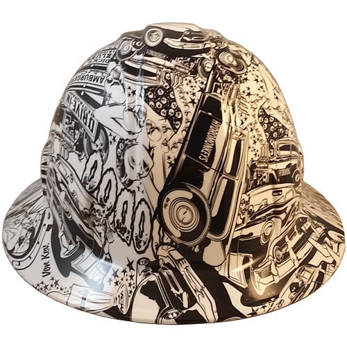 Hot Rod Hydro Dipped Hard Hats Full Brim Design With Tote - Etsy