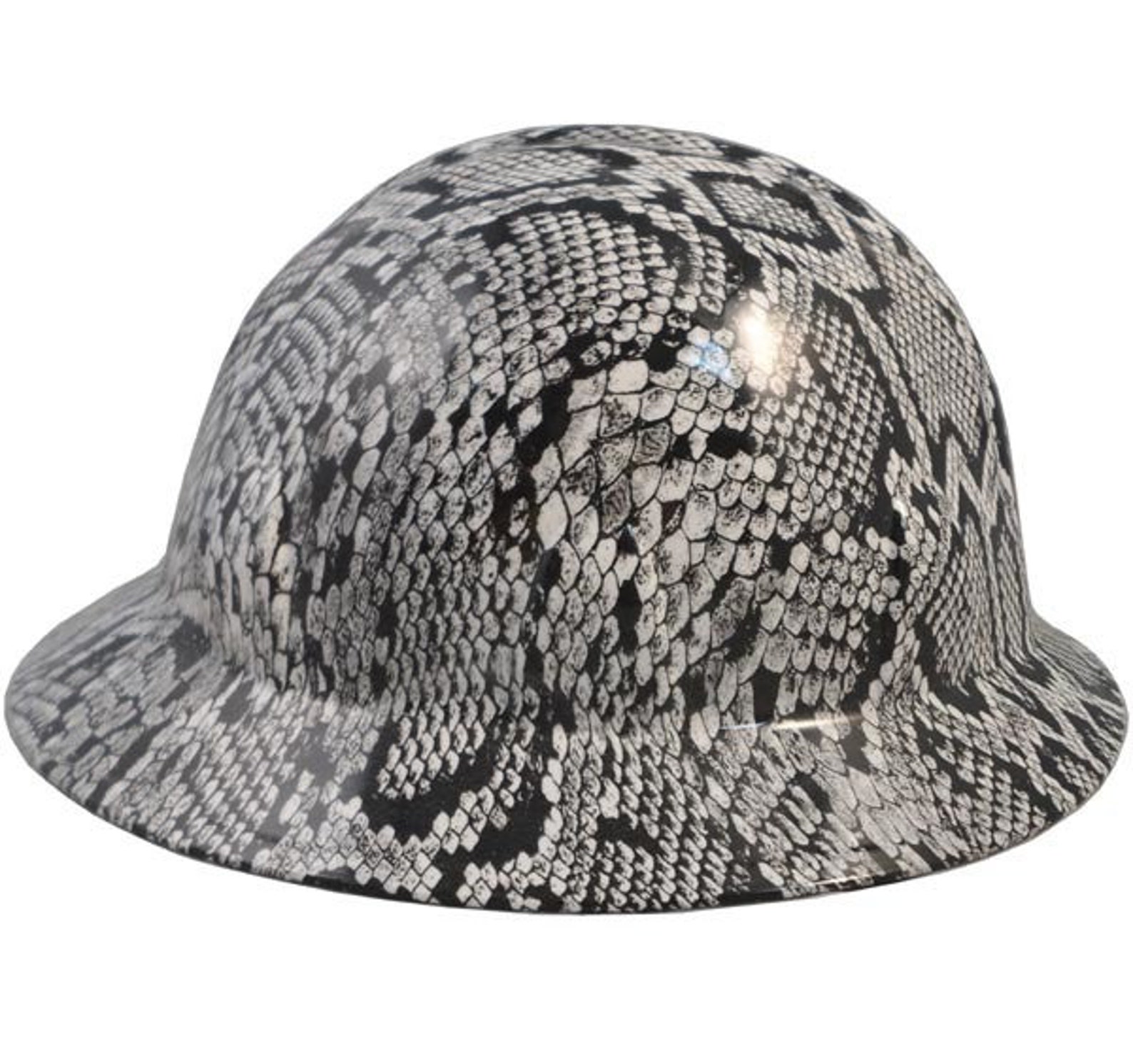 Snakeskin White Hydro Dipped Hard Hats Full Brim Style With | Etsy