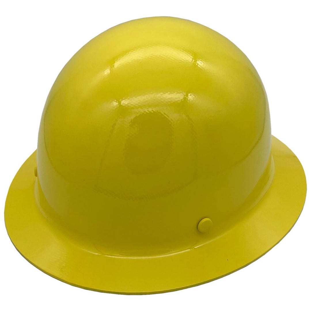 MSA Skullgard Full Brim Hard Hat With STAZ ON Suspension Yellow - Etsy