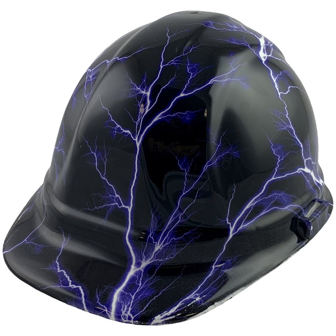 Lightning Storm Design Cap Style Hydro Dipped Hard Hats With - Etsy