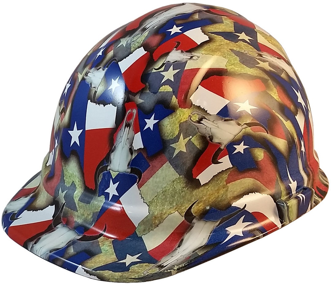 Texas Pride Cap Style Hydro Dipped Hard Hat With Tote - Etsy