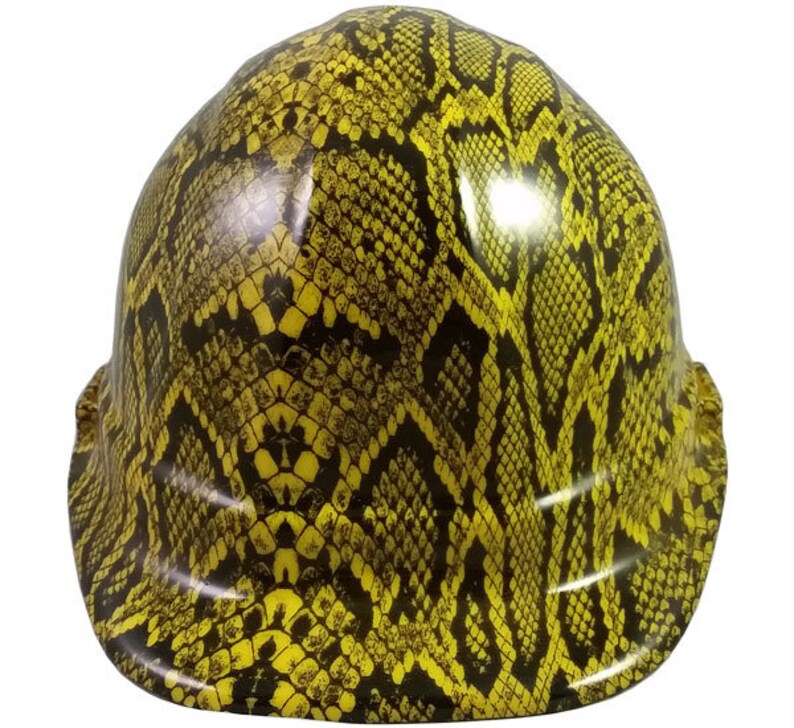 Snakeskin Yellow Hydro Dipped Cap Style Hard Hat With Tote - Etsy