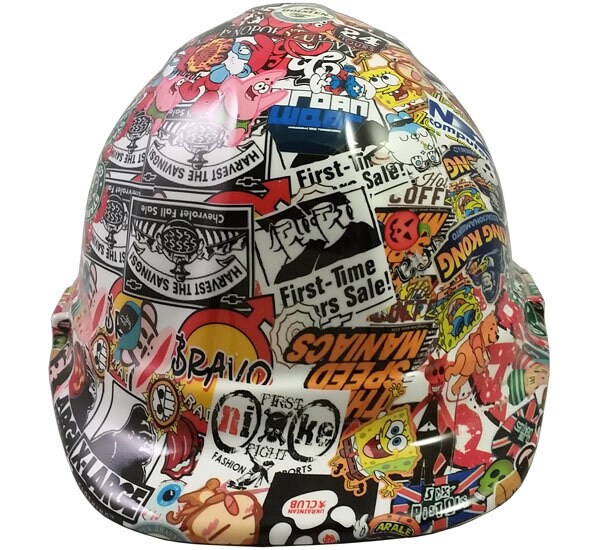 Sticker Bomb 4 Design Hydro Dipped Cap Style Hard Hat With | Etsy