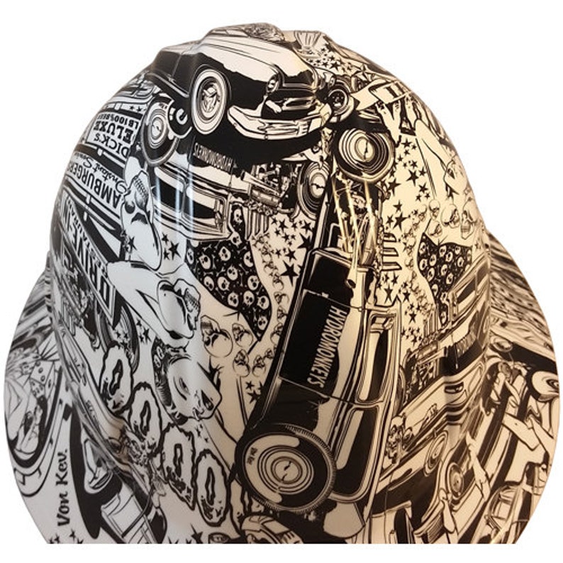 Hot Rod Hydro Dipped Hard Hats Full Brim Design With Tote - Etsy