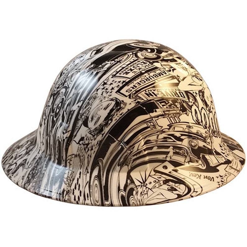 Hot Rod Hydro Dipped Hard Hats Full Brim Design With Tote - Etsy