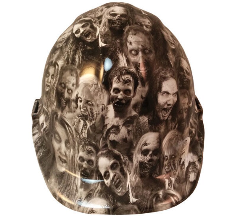Real Zombie Hydro Dipped Cap Style Hard Hat White With Tote - Etsy