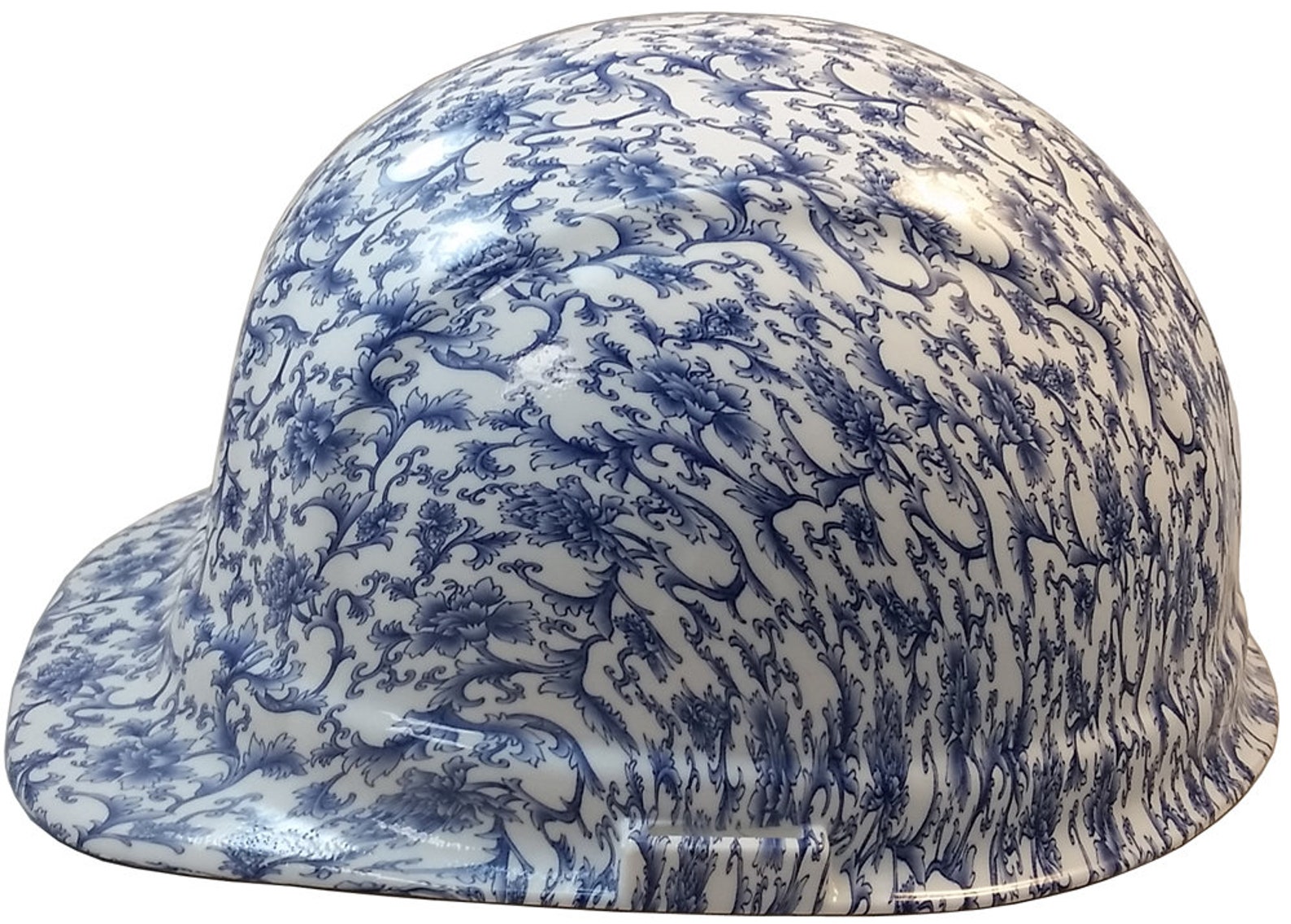 Blue Floral Hydro Dipped Cap Style Design Hard Hat With Tote - Etsy