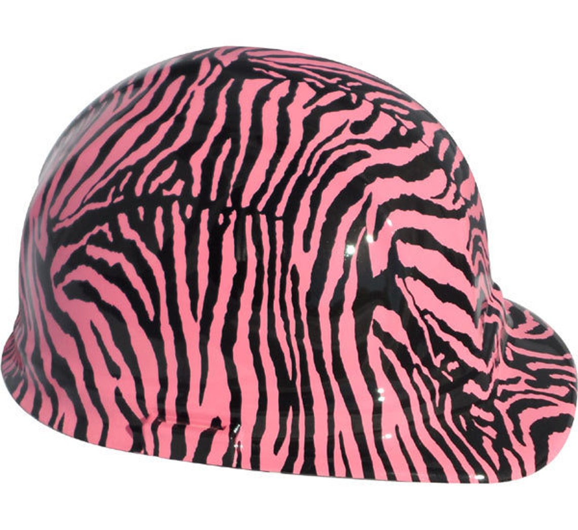 Pink Zebra Hydro Dipped Cap Style Hard Hat With Tote - Etsy