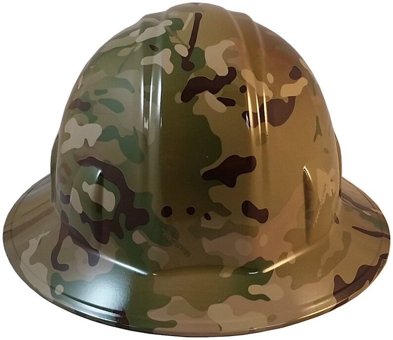 Multicam Camo Hydro Dipped Hard Hats Full Brim Style With Tote - Etsy