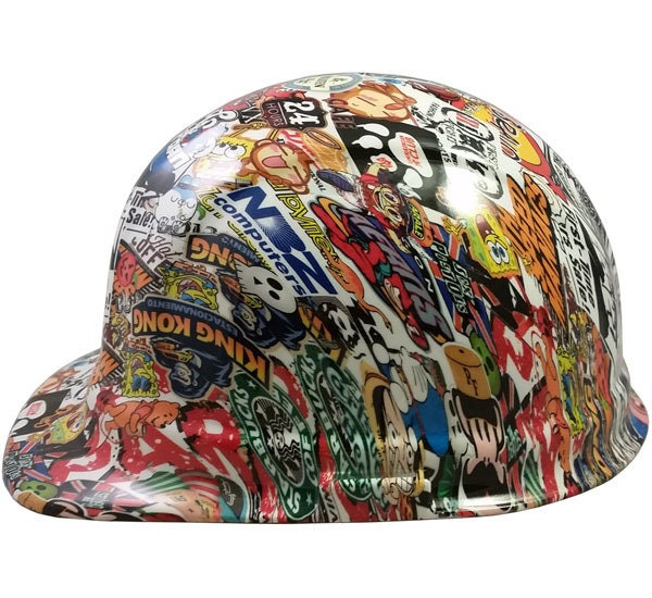 Sticker Bomb 4 Design Hydro Dipped Cap Style Hard Hat With | Etsy