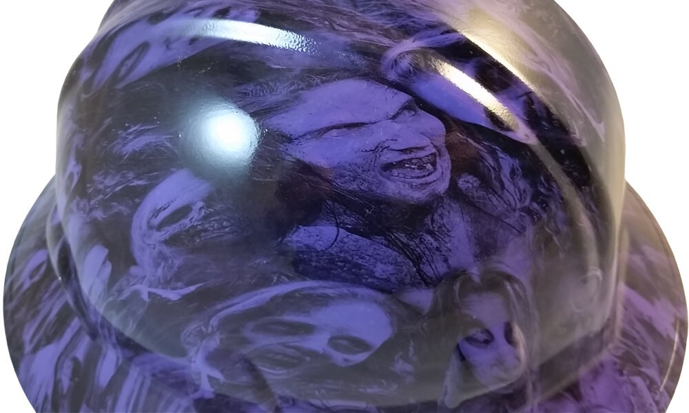 Purple Zombie Full Brim Style Hydro Dipped Hard Hats With Tote - Etsy