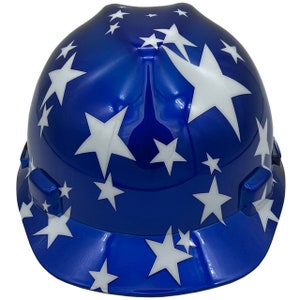 MSA V-gard American Stars and Stripes Hard Hats With Fas-trac III ...