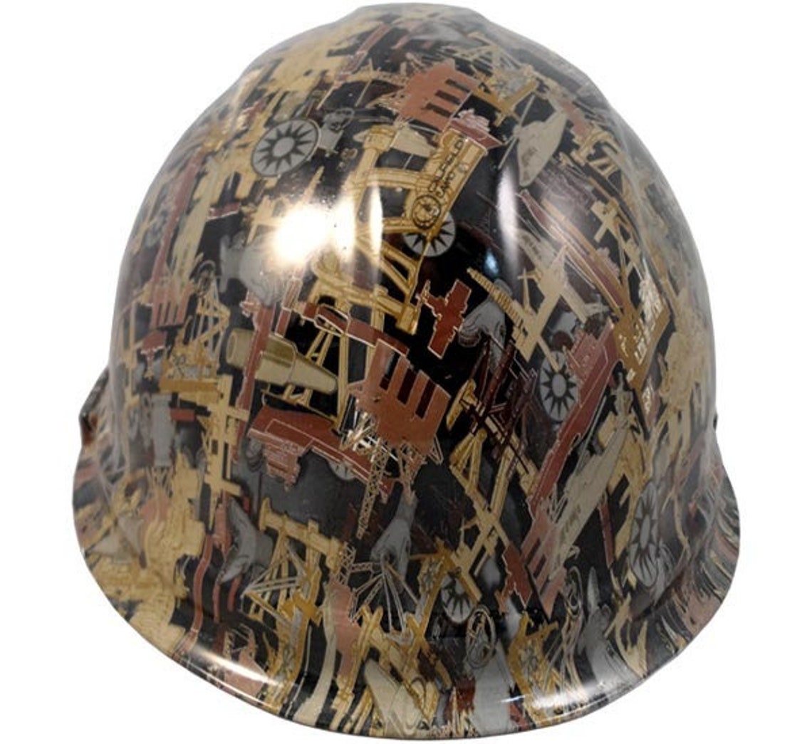 Oilfield Camo White Hydro Dipped Cap Style Hard Hat With Tote - Etsy