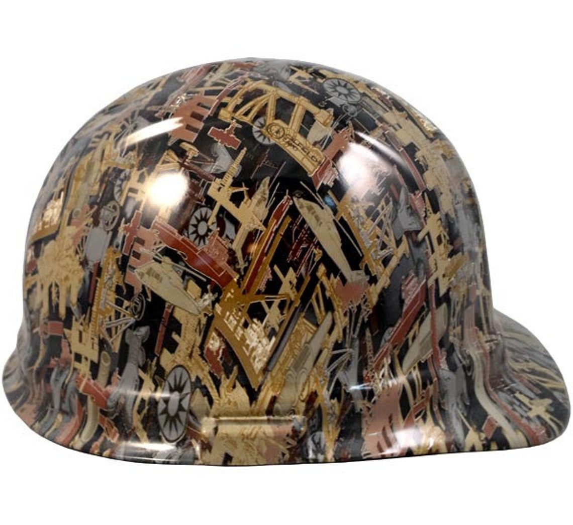 Oilfield Camo White Hydro Dipped Cap Style Hard Hat With Tote - Etsy