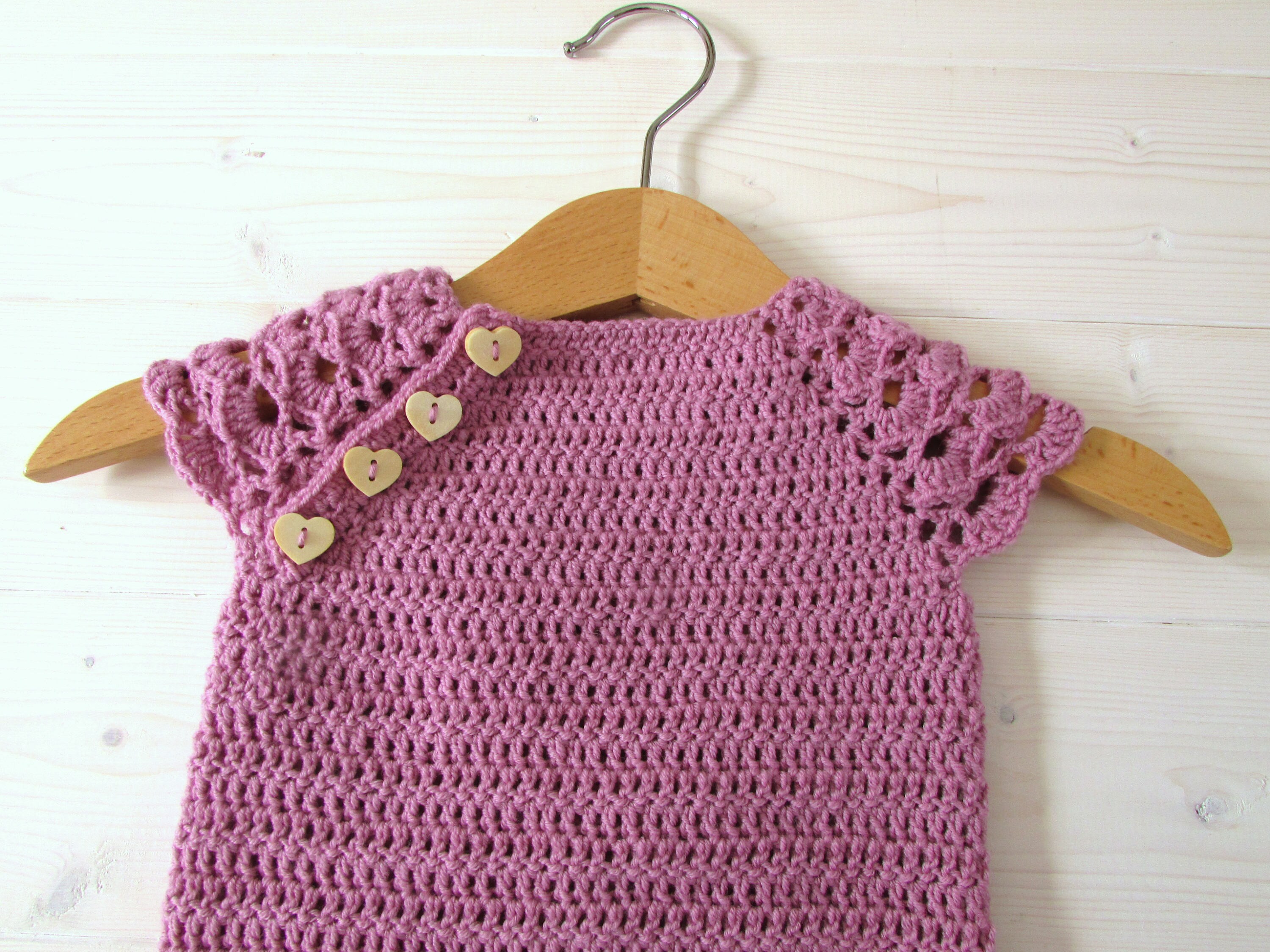 Pretty Crochet Baby Top Written Pattern Lace Sleeve Sweater | Etsy