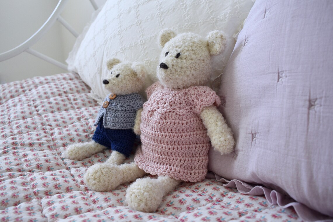 Crochet Fluffy Bear Family Written Pattern Crochet Amigurumi | Etsy