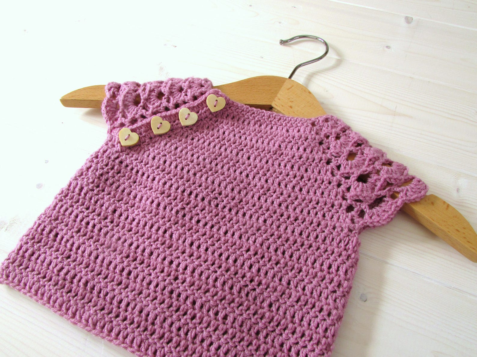 Pretty Crochet Baby Top Written Pattern Lace Sleeve Sweater | Etsy