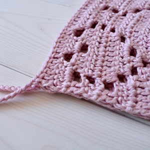 Crochet Emma Bonnet Written Pattern - Cute Baby Bonnet / Hat With Heart ...