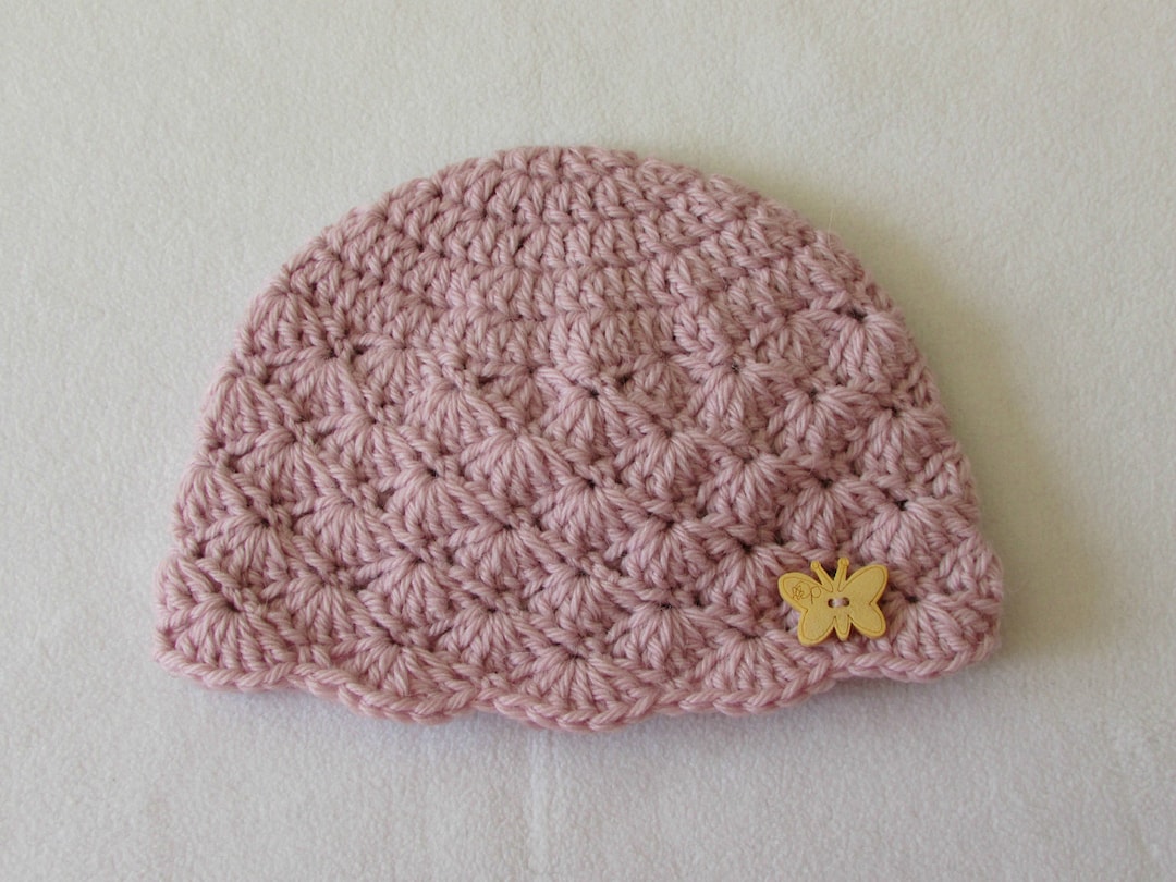 Crochet Shell Stitch Baby Hat Written Pattern - Etsy