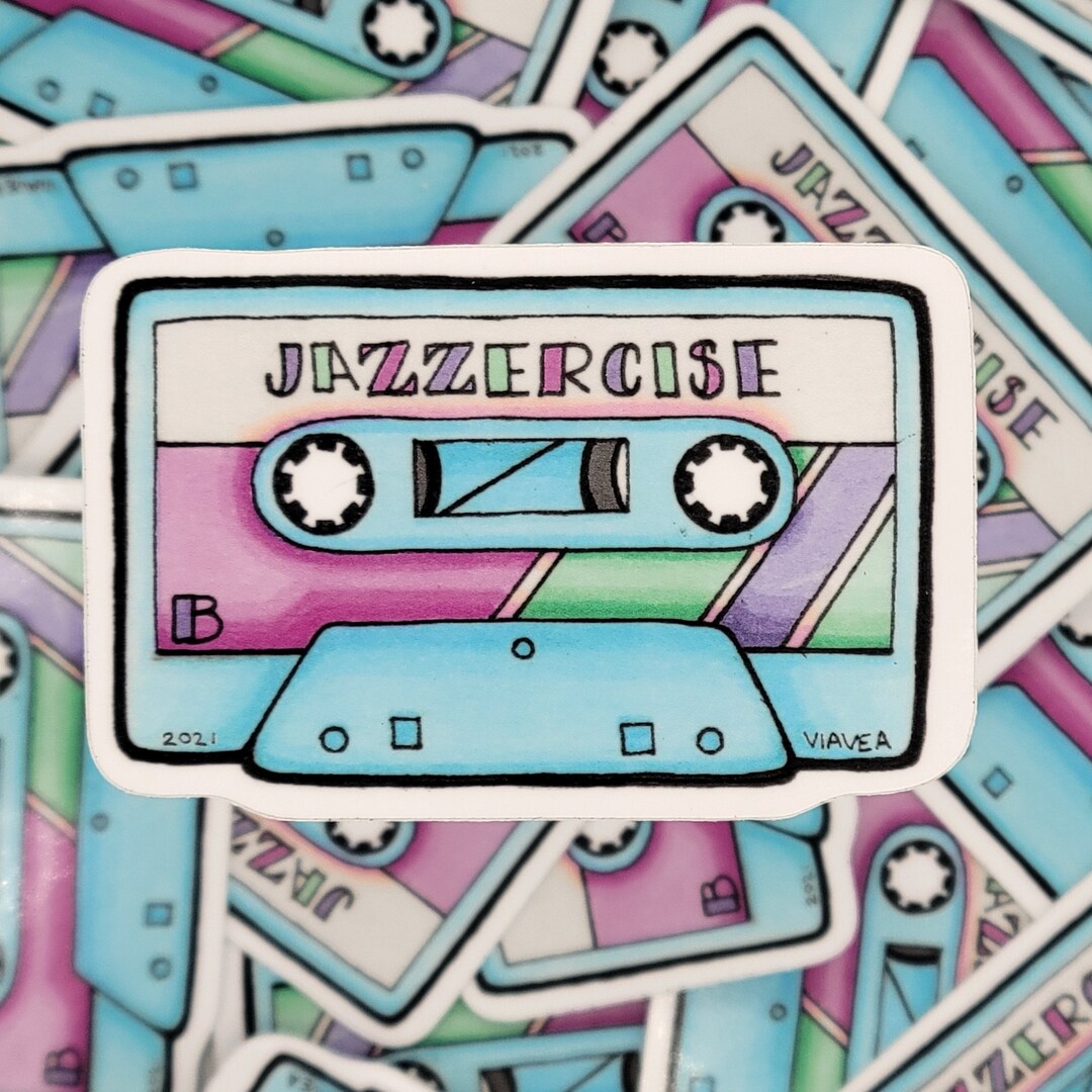 Jazzercise - Vinyl Sticker -original Artwork | 80s | Retro | Cassette ...